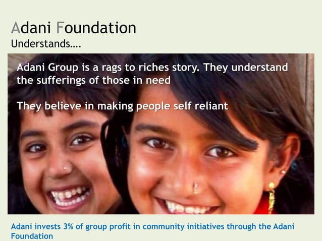Adani Foundation - An inside story | PPTX
