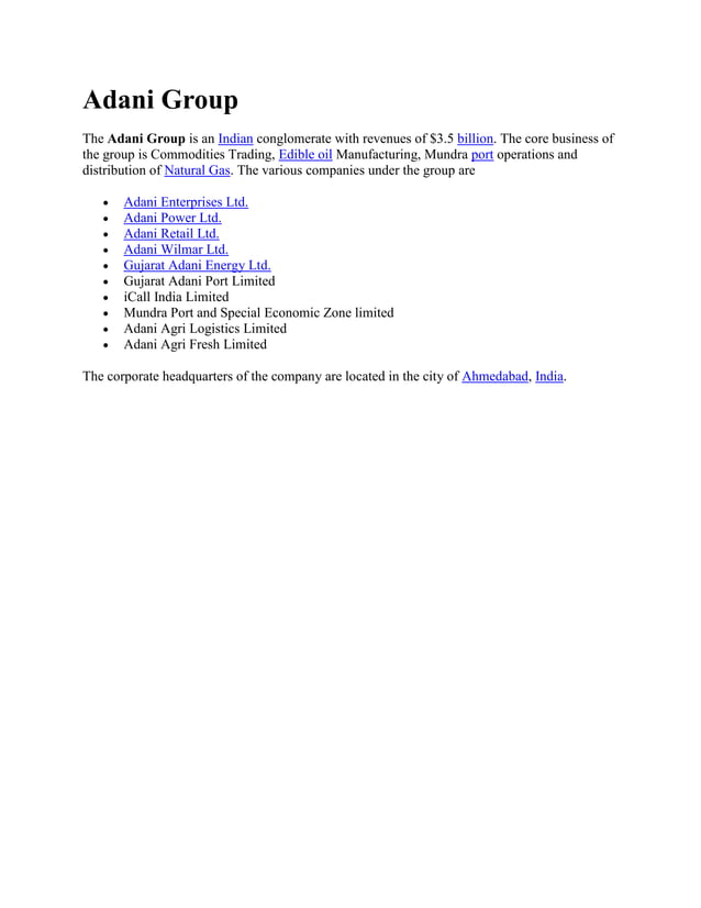 Adani Group | PDF