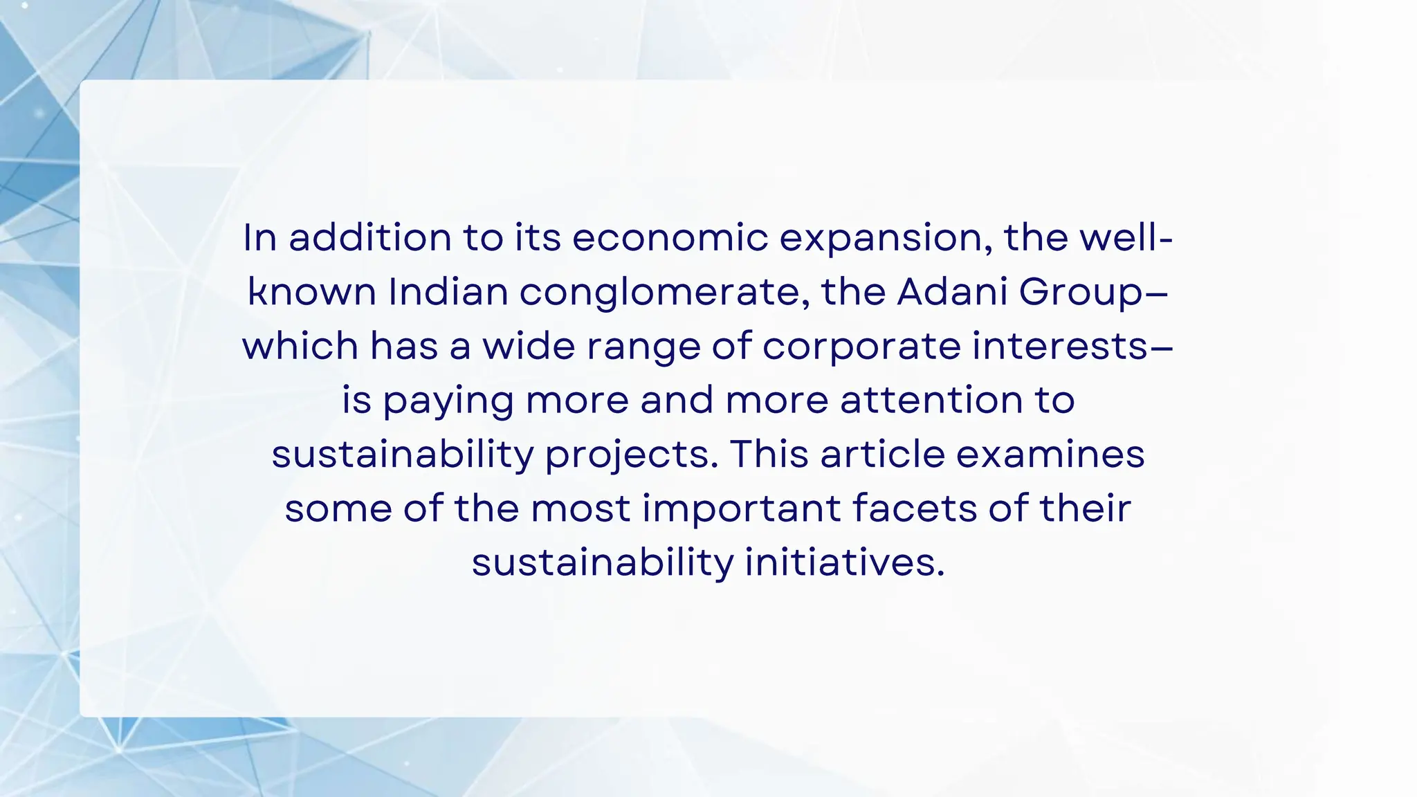 Adani Group Balancing Growth & Sustainability | PPTX