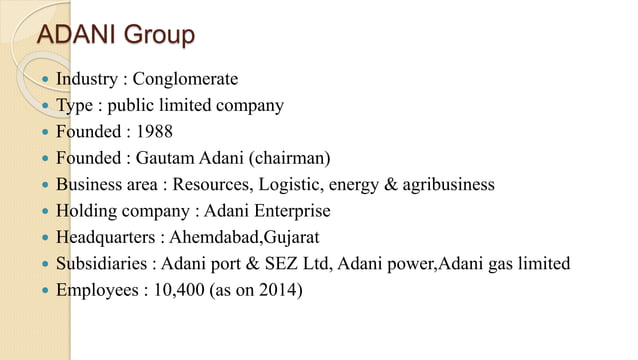Adani group csr | PPTX | Non-Profit Organizations | Industries