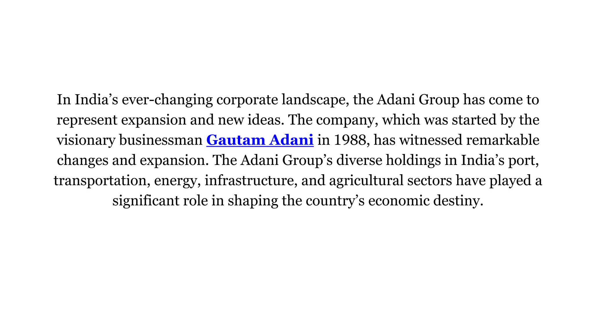 Adani Group Pioneering Progress and Innovation in Indian Business ...