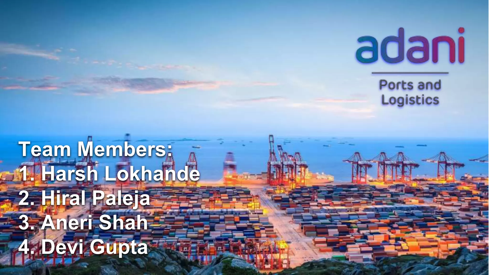 Adani Ports and SEZ detail study | PPTX
