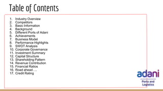 Adani Ports and SEZ detail study | PPTX
