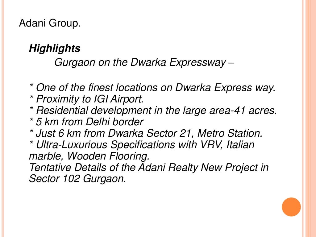 Pre Launch Adani sec 102
