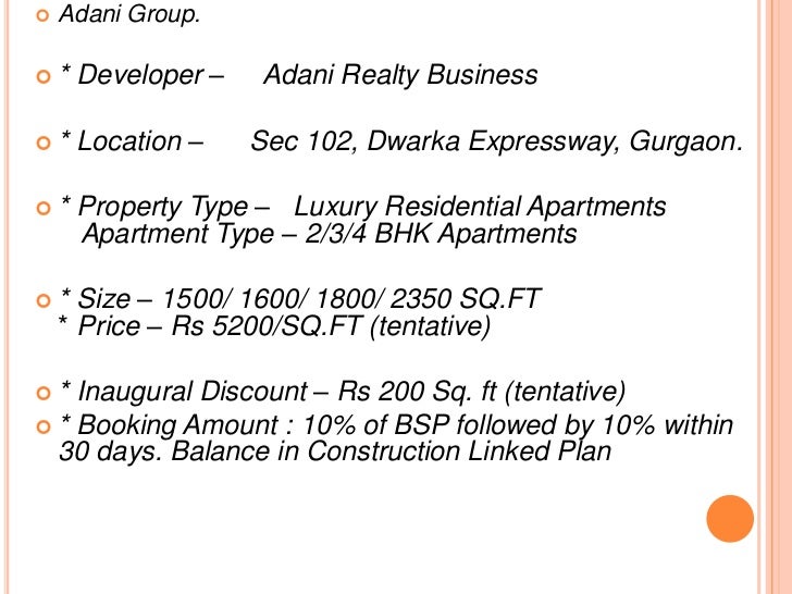Pre Launch Adani sec 102