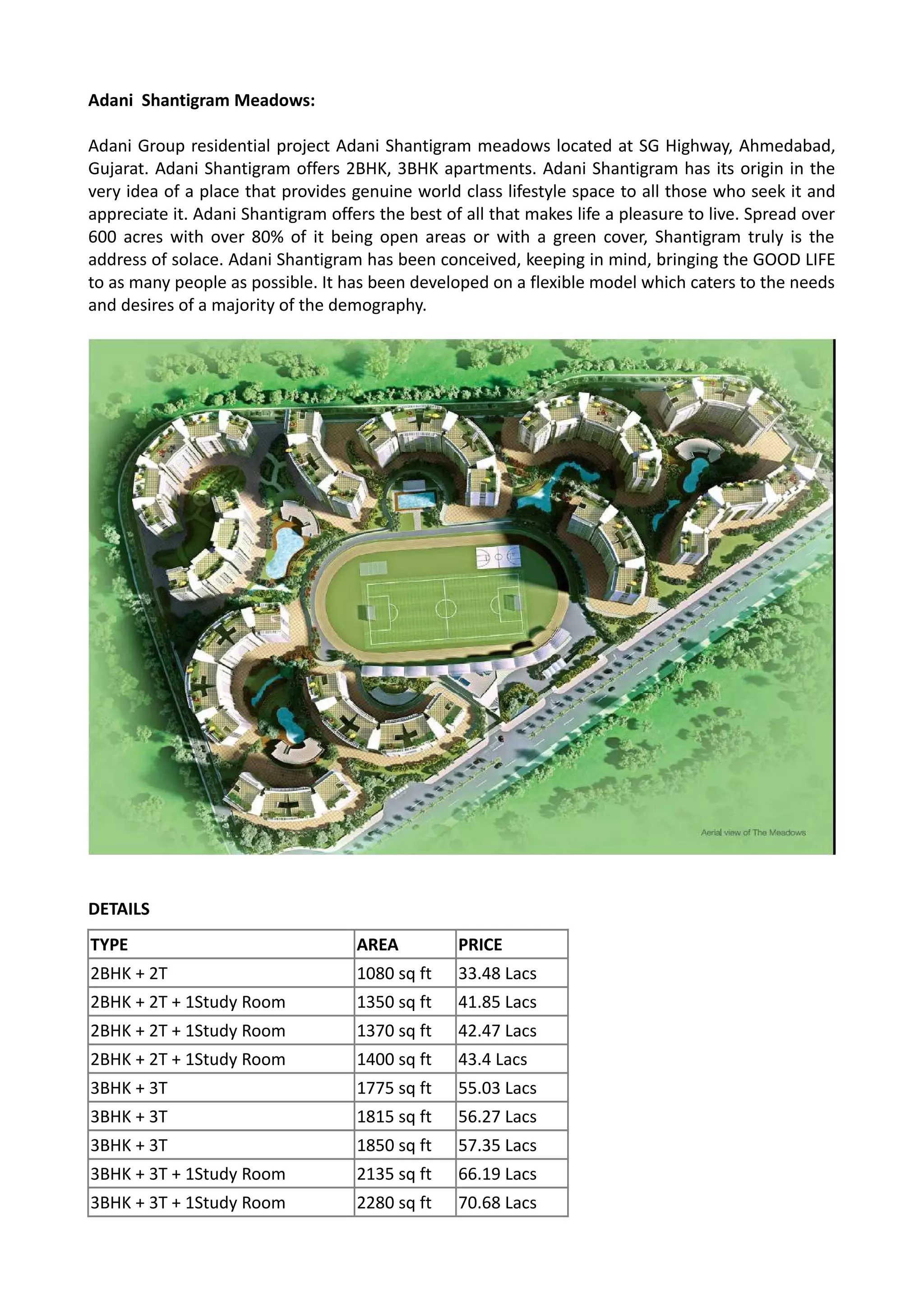 Adani shantigram meadows, Ahmedabad | PDF