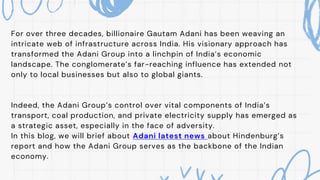 Adani’s Infrastructure Empire Challenges and Prospects.pptx | Business ...