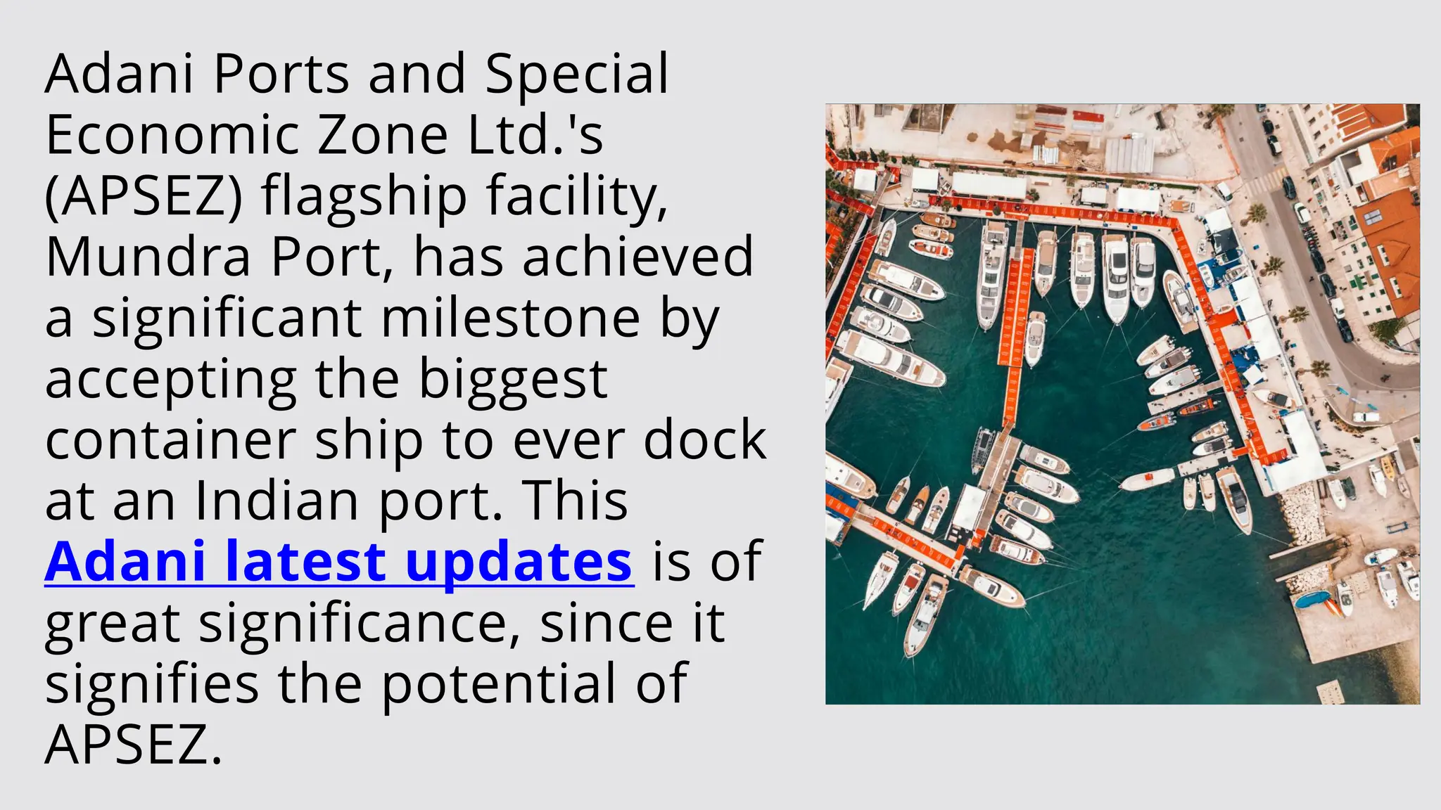 Adani's Mundra Port Sets New Record By Docking The Largest Container ...