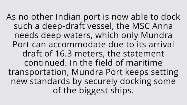 Adani's Mundra Port Sets New Record By Docking The Largest Container ...