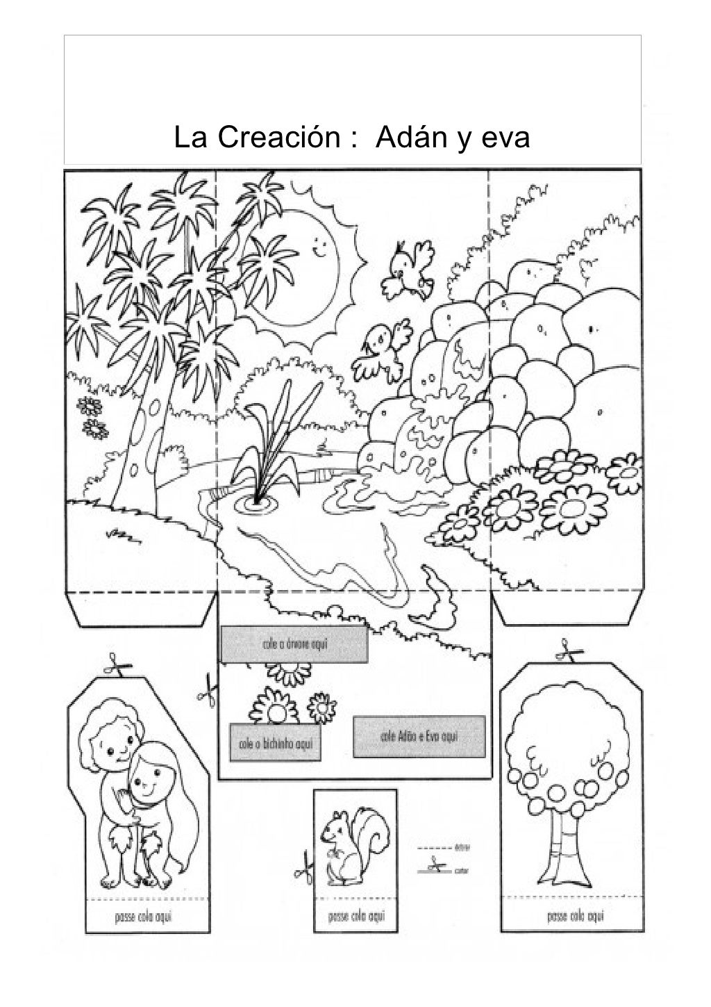 Adan y eva , actividades