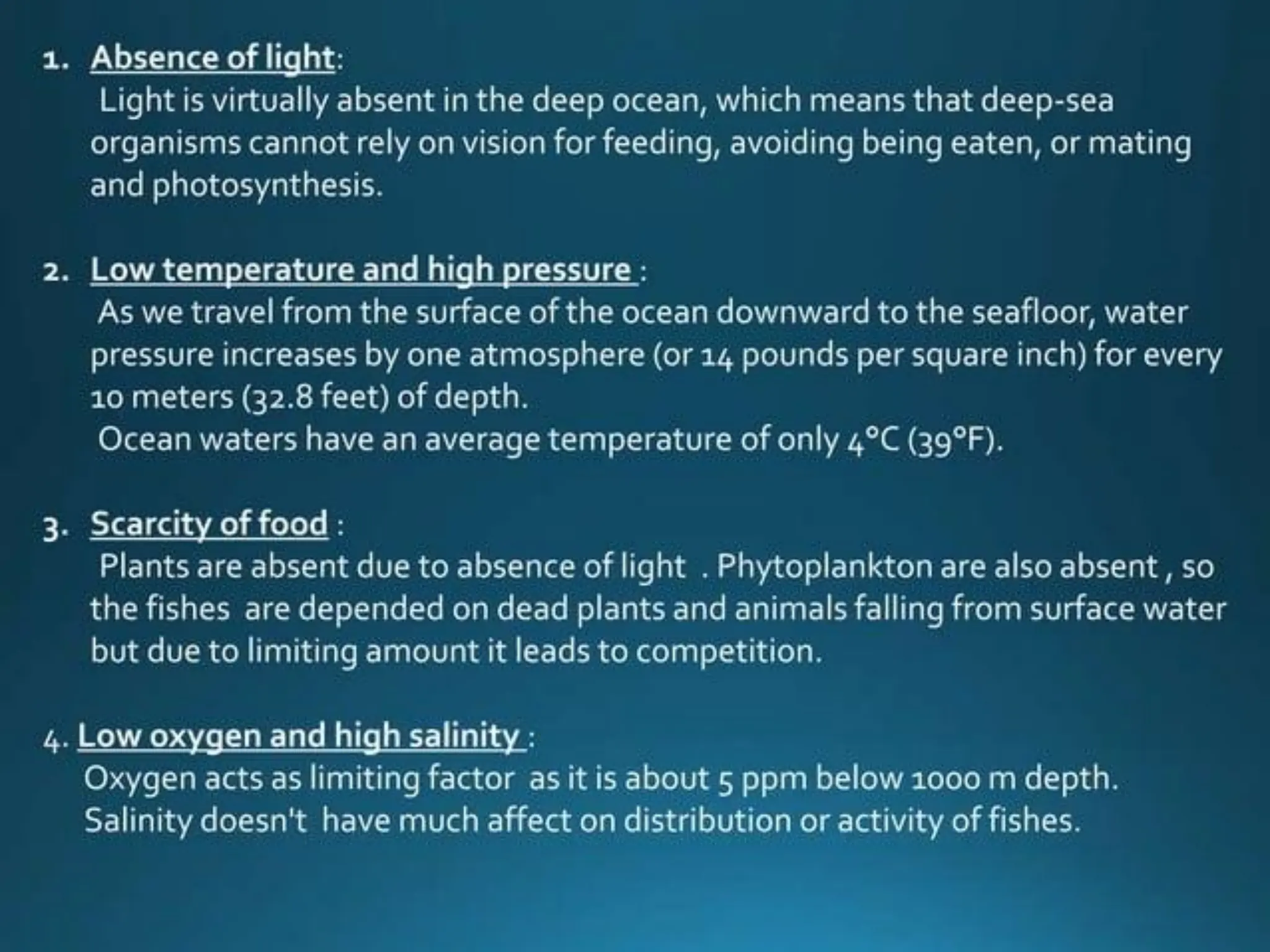 Adapations of Deep Sea Organisms By Jogeswar Khilar | PDF