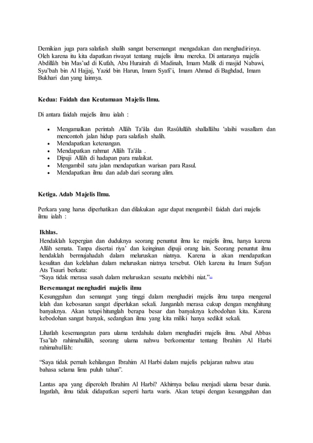 ADAB MAJLIS ILMU | DOCX