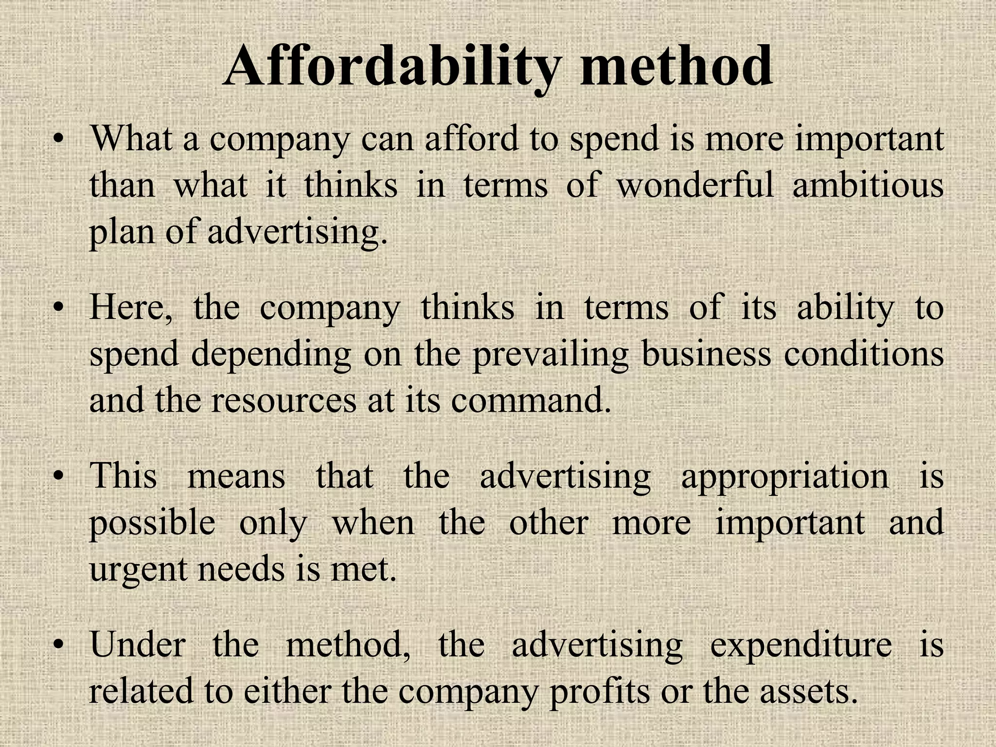 Ad Appropriation and Budgeting | PPTX