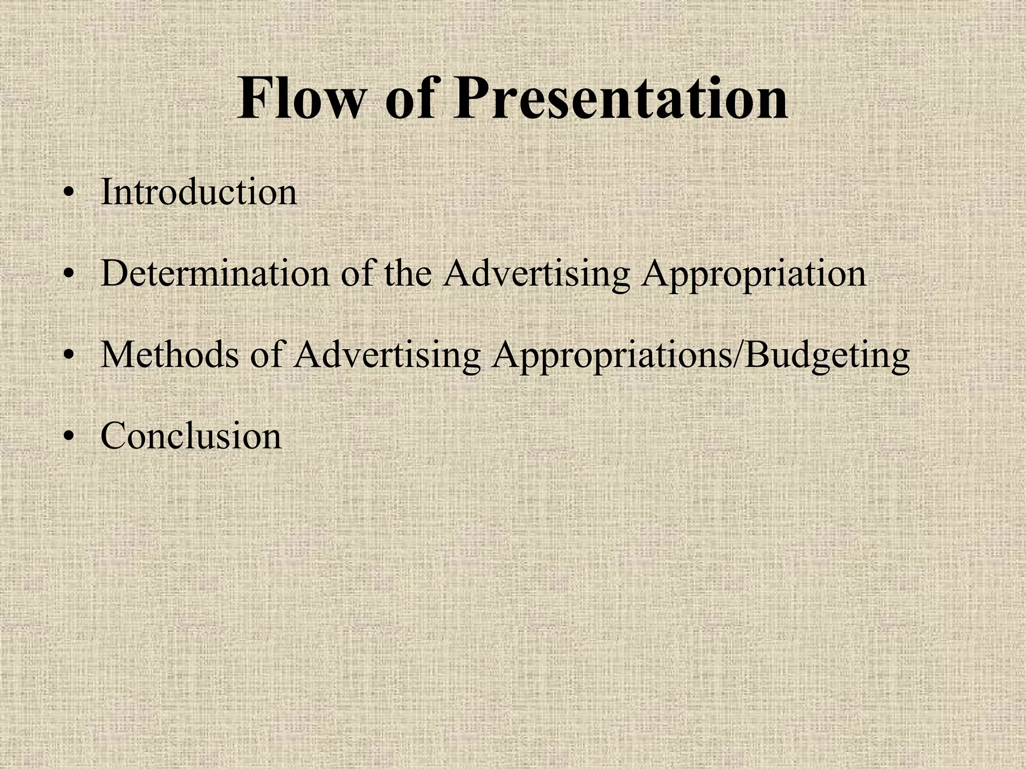 Ad Appropriation and Budgeting | PPTX