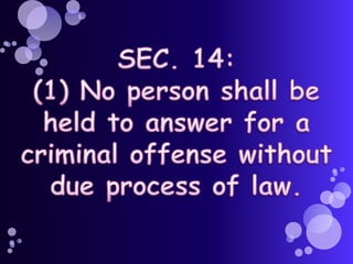 Article III Section 14 (partly) | PPT