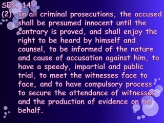 Article III Section 14 (partly) | PPT