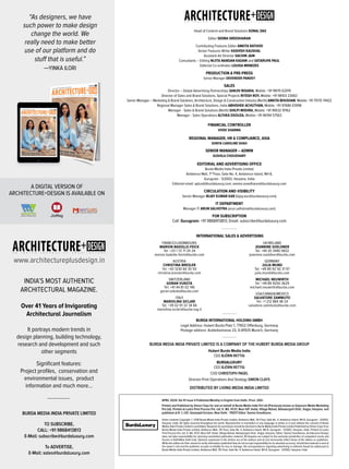 Cover Shoot for A+D,India April 2024 by Grey Frames | PDF