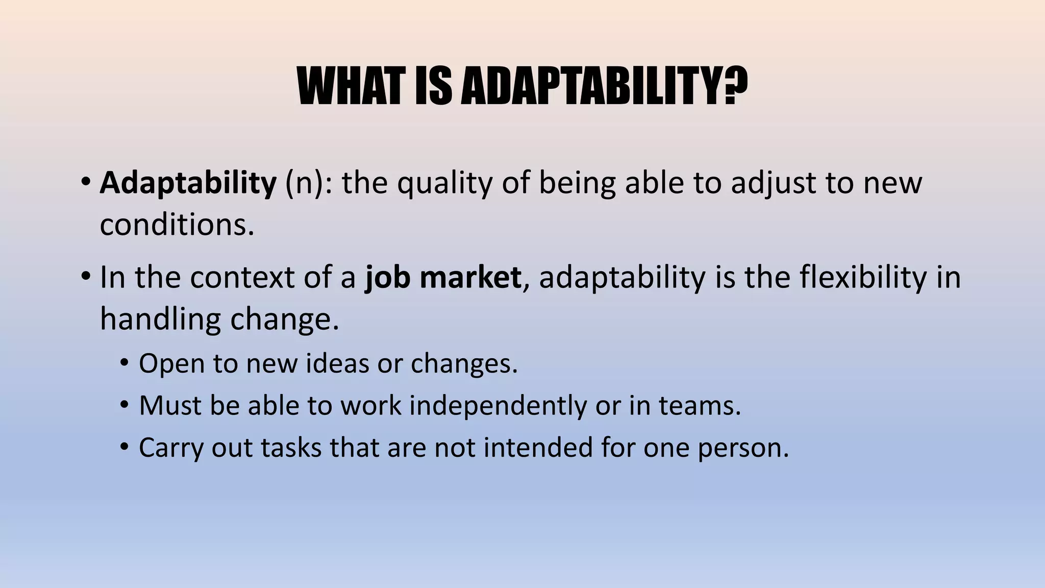 Adaptability | PPTX