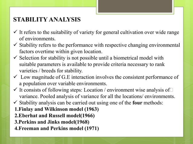 ADAPTABILITY, Types of Adaptability AND STABILITY ANALYSIS method.pptx ...