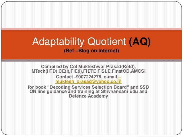Adaptability quotient (aq) | PPTX