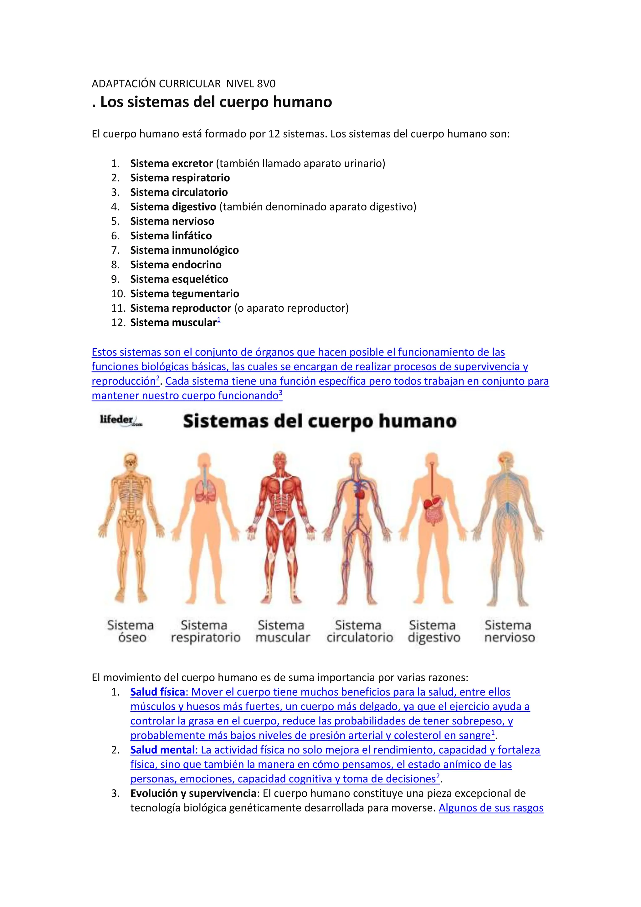 Funciones De Los Sistemas Del Cuerpo Humano Escuelapedia Recursos