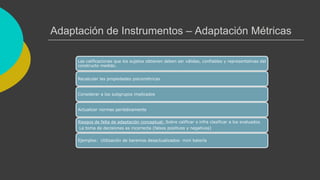 Adaptación de instrumentos | PPTX