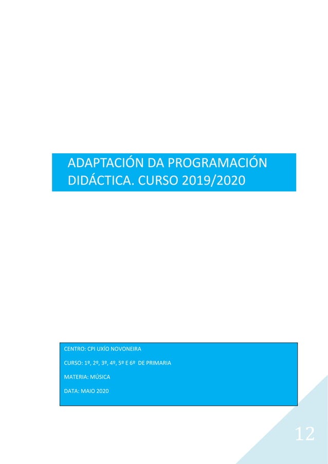 Adaptaciones programacions 3 avaliacion primaria | PDF