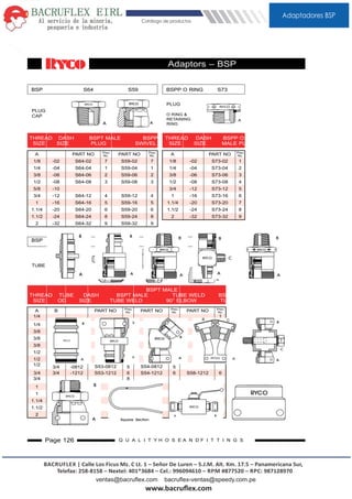 Adaptadores hidraulicos bsp | PDF