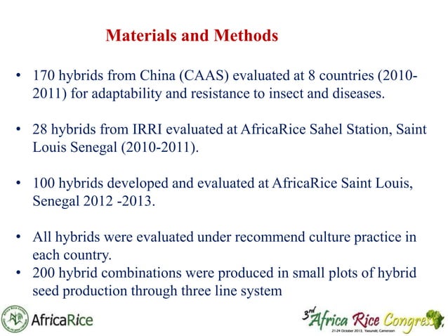 Th1_Adaptation of hybrid rice technology in West Africa | PPT