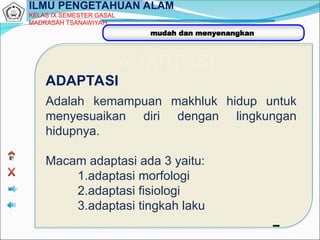 Adaptasi Pada Makhluk Hidup Terhadap Lingkungan.ppt