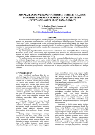 Adaptasi search engine yahoo dan google analisis diskriminan dengan ...