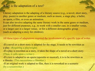 Adaptation approach literature | PPT