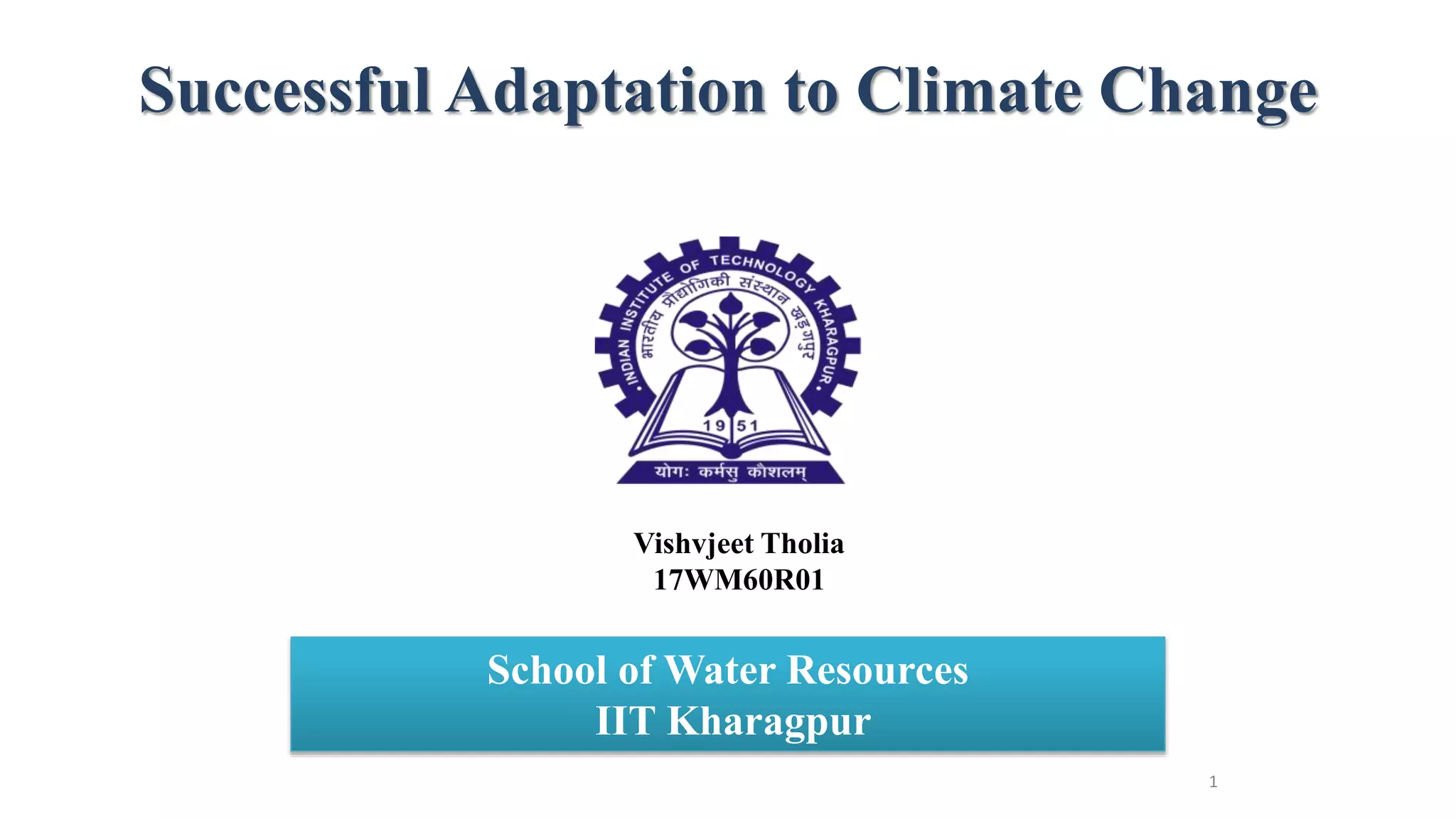 Successful Adaptation to Climate Change | PPTX