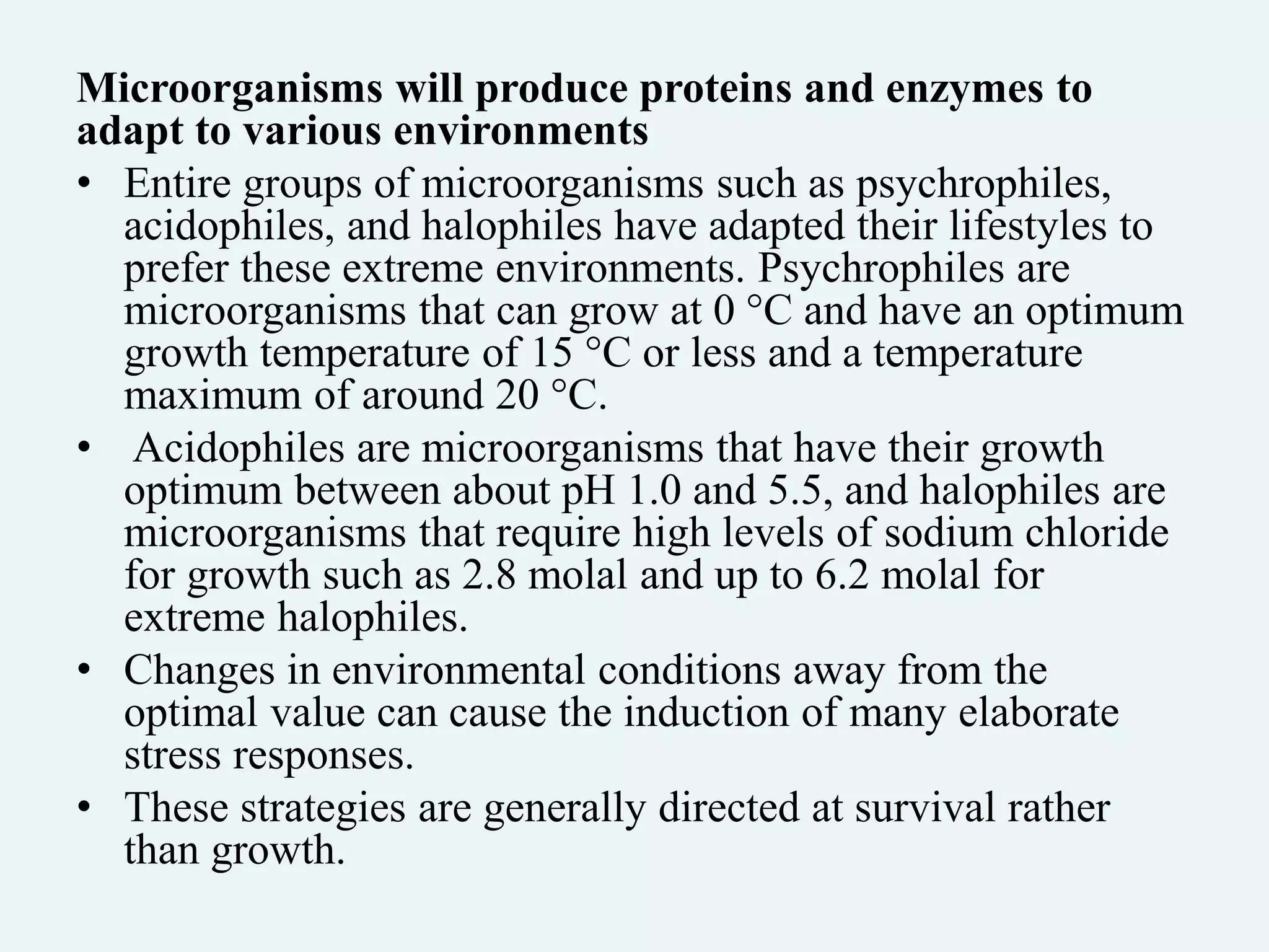 Adaptation of microorganism in environment- microbial ecology | PPTX