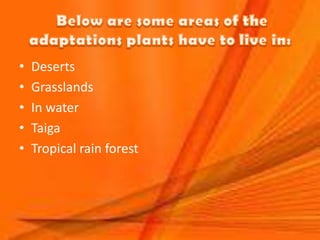 Adaptation plantadaptation-120925123815-phpapp01 | PPTX