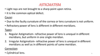 Adaptation,Color vision & Errors of Refraction | PPT