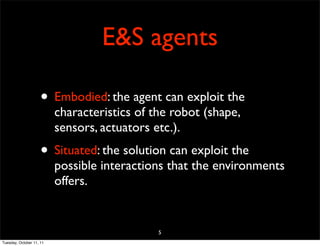 Adaptation in Embodied & Situated Agents | PDF | Robotics | Technology & Computing