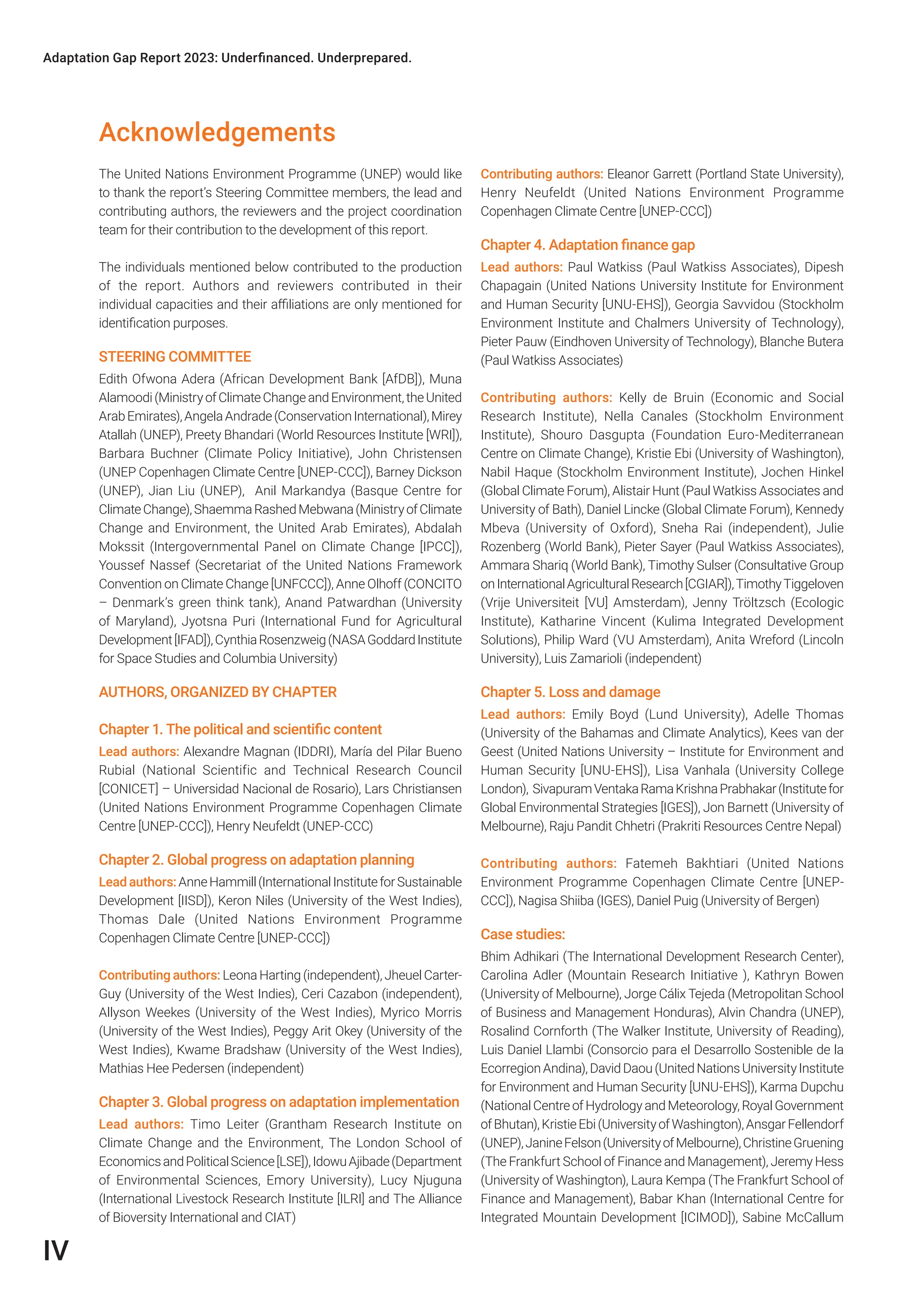 UNEP Climate Adaptation Gap Report 2023 | PDF