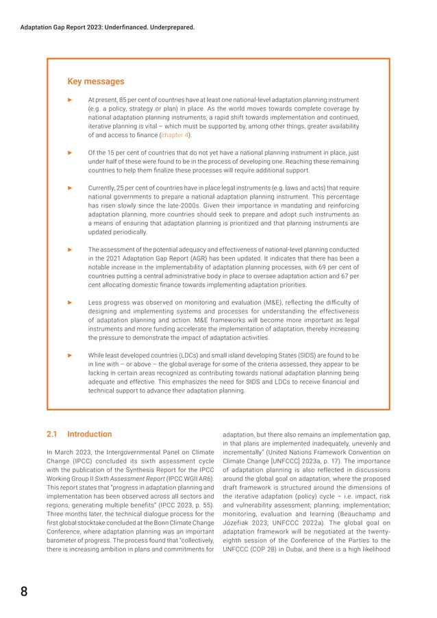 UNEP Climate Adaptation Gap Report 2023 | PDF