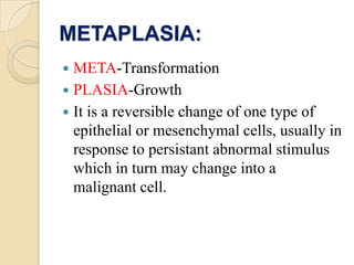 Adaptation of cellular growth & differentiation | PPTX