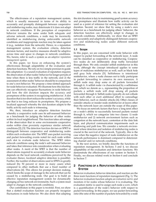 Adaptation of Reputation Management Systems to Dynamic Network Conditions in Ad Hoc Networks | PDF