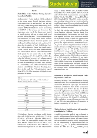 Adaptation Of Social Problem Solving For Children Questionnaire In 6 ...