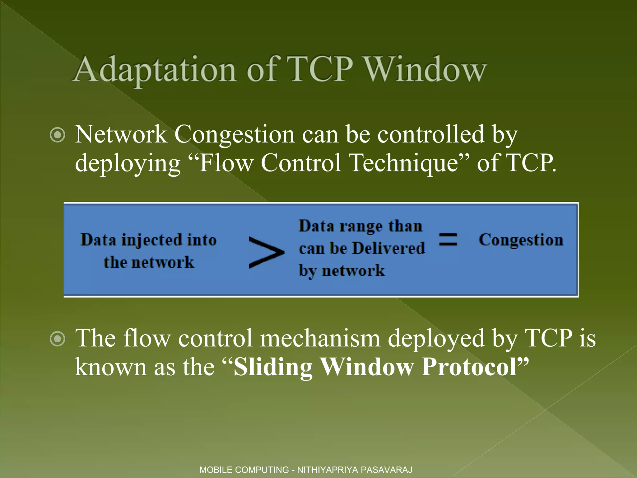 Adaptation of tcp window | PPSX