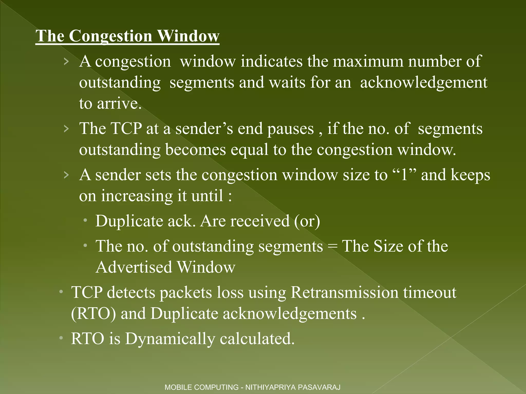 Adaptation Of Tcp Window Ppsx Computer Networking Computing