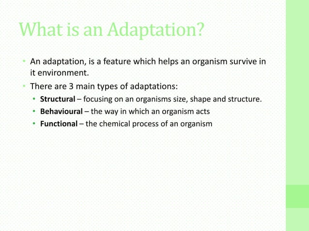 Adaptations | PPT