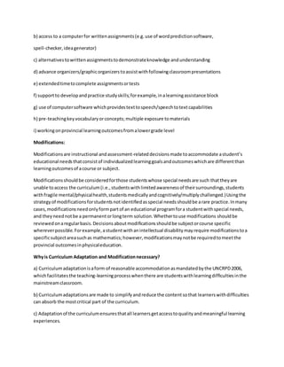 Curriculum Adaptations/Modifications disability wise B.Ed notes study ...
