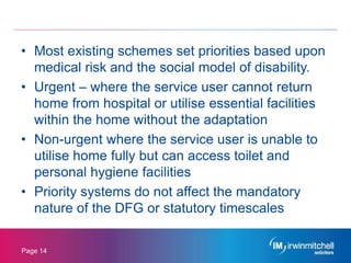Adaptations and Disabled Facilities Grants | PPTX