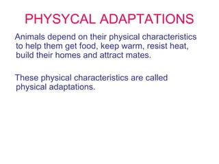 Adaptations science 3º | PPT