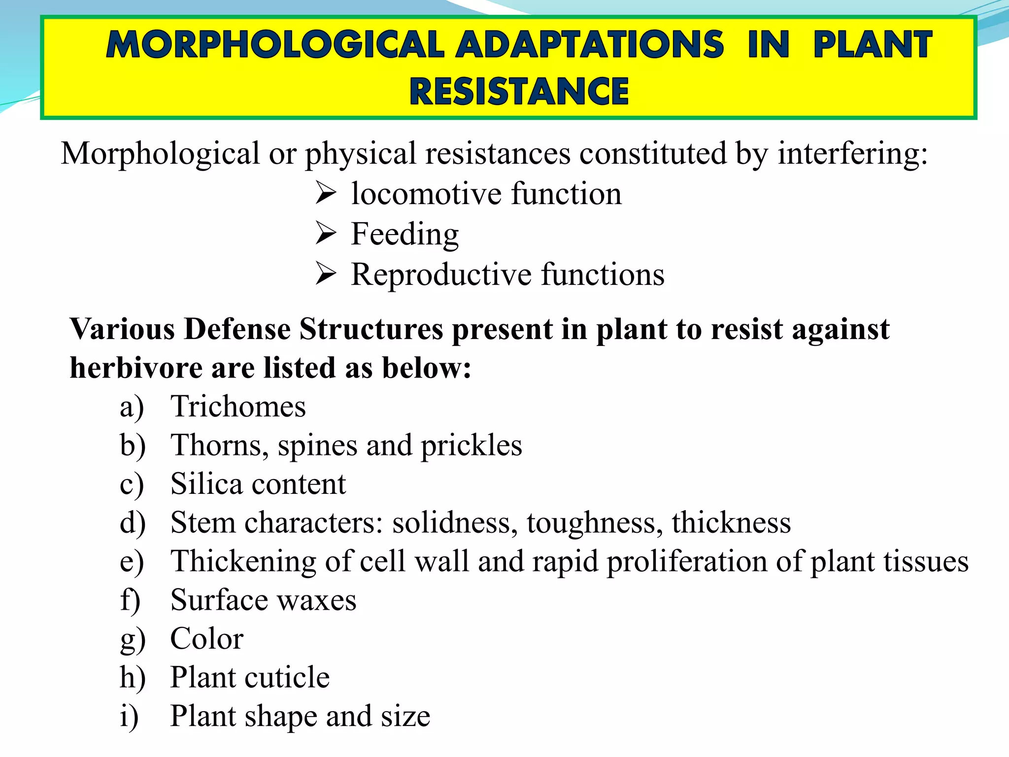 Morphological, Physiological and Anatomical Adaptations for Plant ...