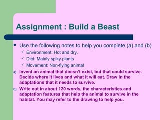 Adaptations in animals p6 elearning 2013 day 1 | PPT